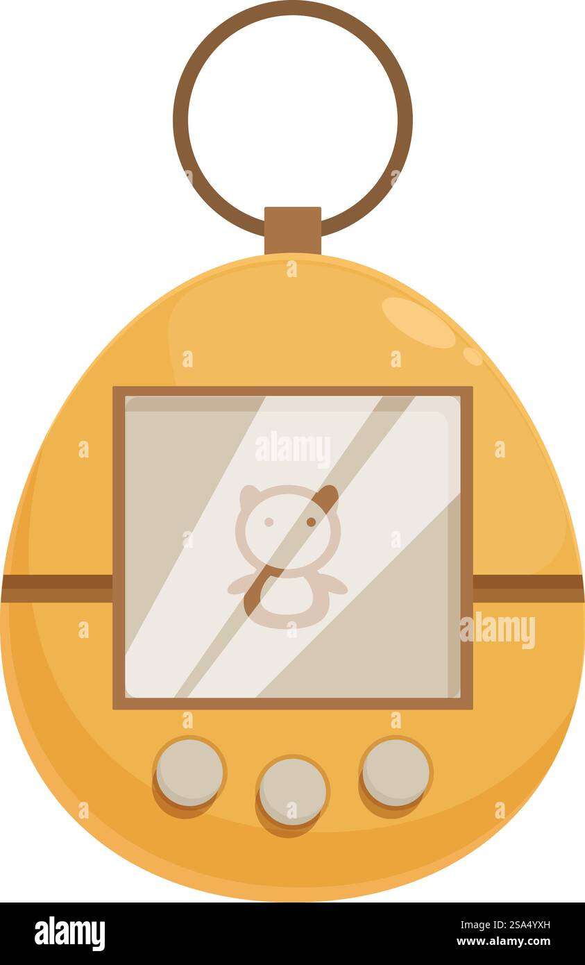 Illustration of a virtual pet keychain hi-res stock photography and ...