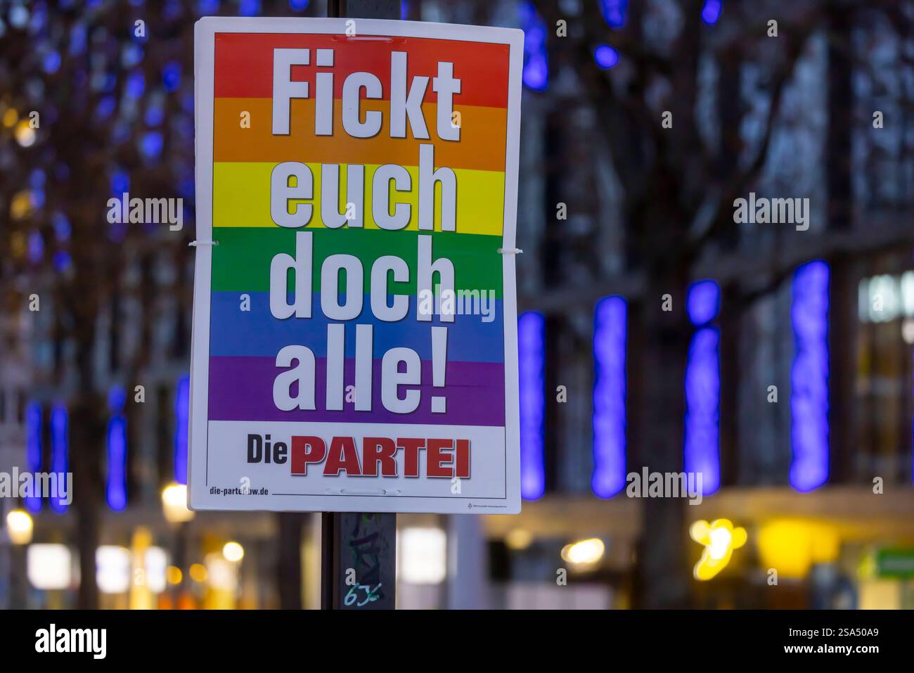 Wahlplakat zur Bundestagswahl 2025. BTW25. Plakat der Spaßpartei DIE ...