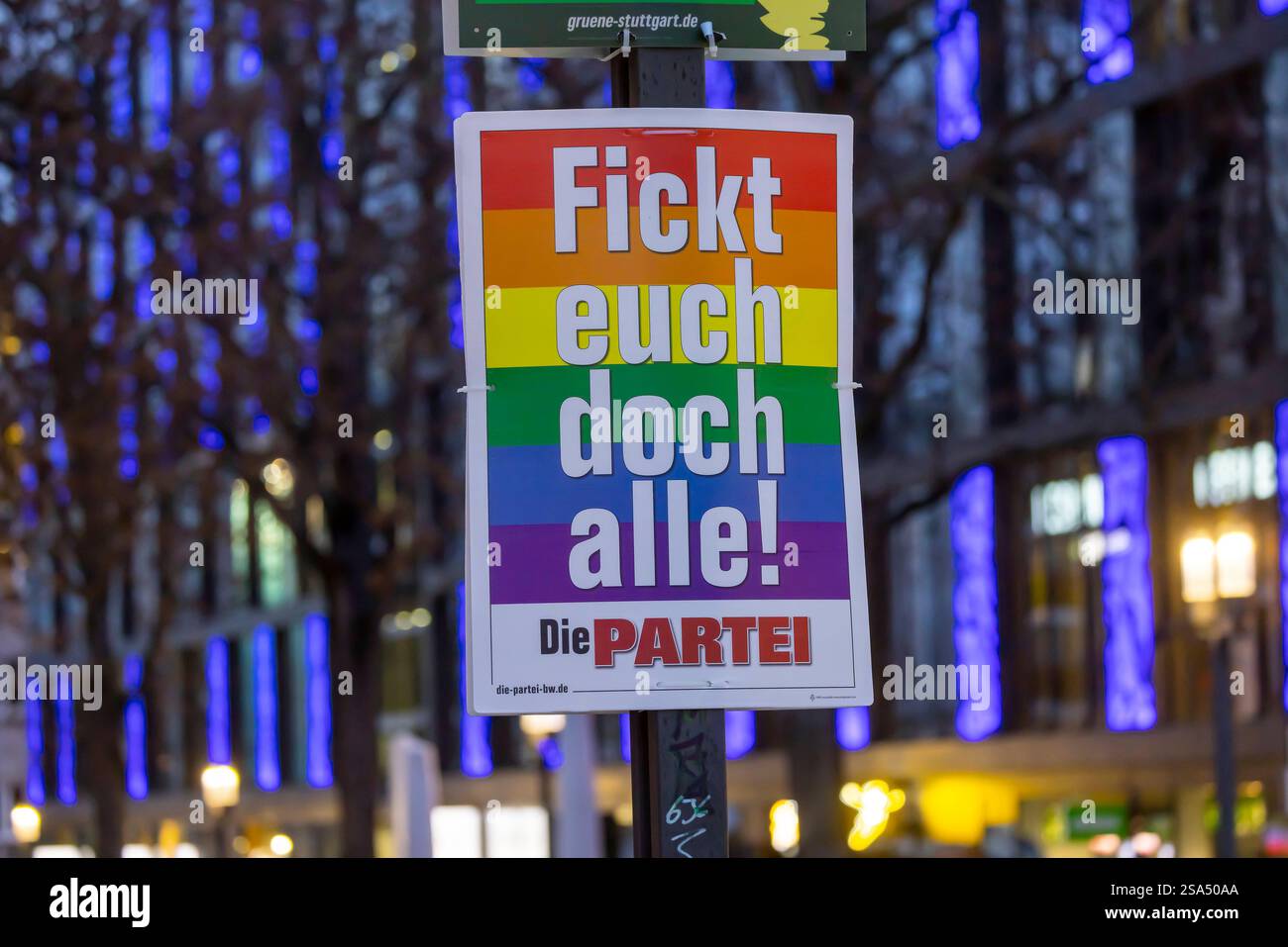 Wahlplakat zur Bundestagswahl 2025. BTW25. Plakat der Spaßpartei DIE ...