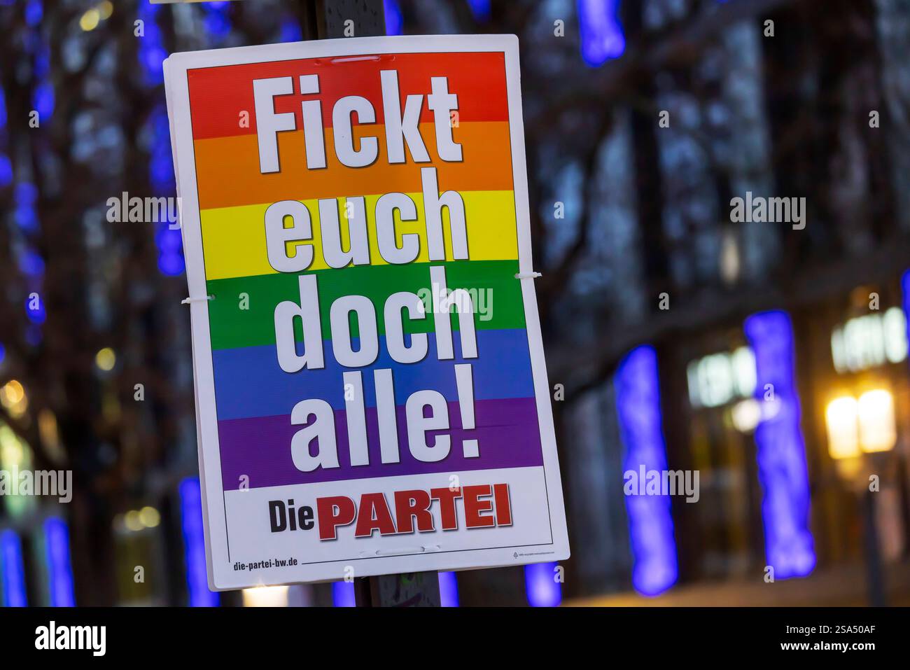 Wahlplakat zur Bundestagswahl 2025. BTW25. Plakat der Spaßpartei DIE ...