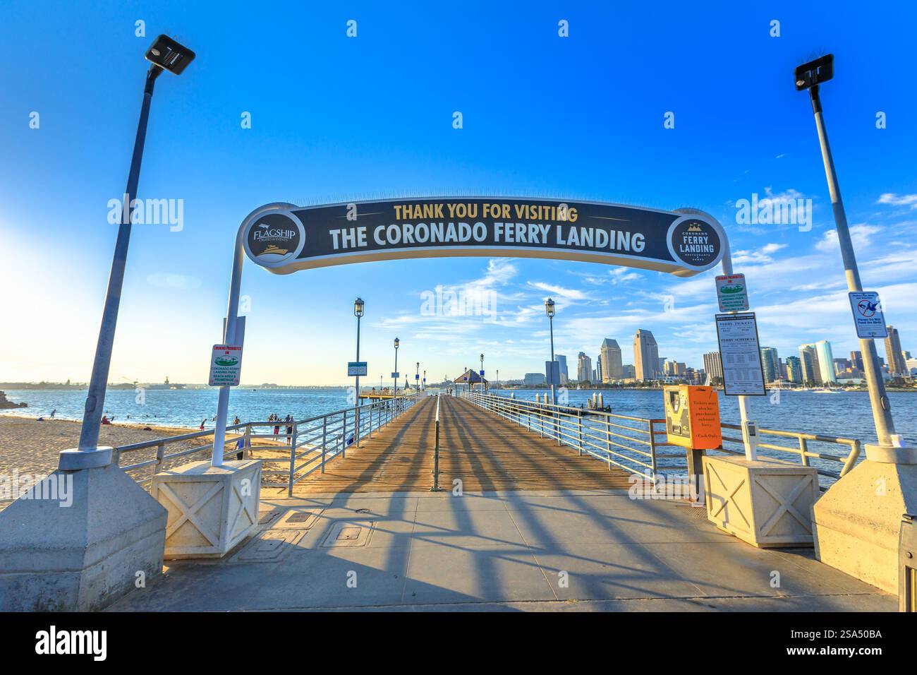 San Diego, California, United States - August 1, 2018: Coronado Ferry ...