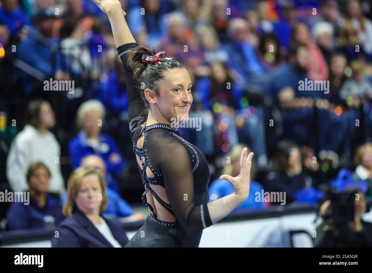 Georgia's Ady Wahl competes on the floor exercise during an NCAA ...