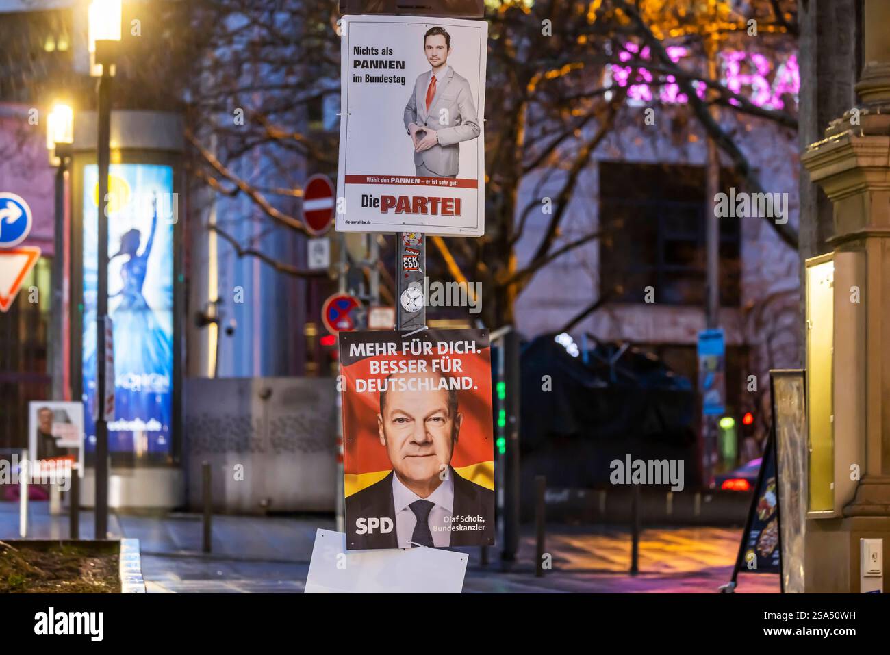 Wahlplakat zur Bundestagswahl 2025. BTW25. Plakat der Spaßpartei DIE ...