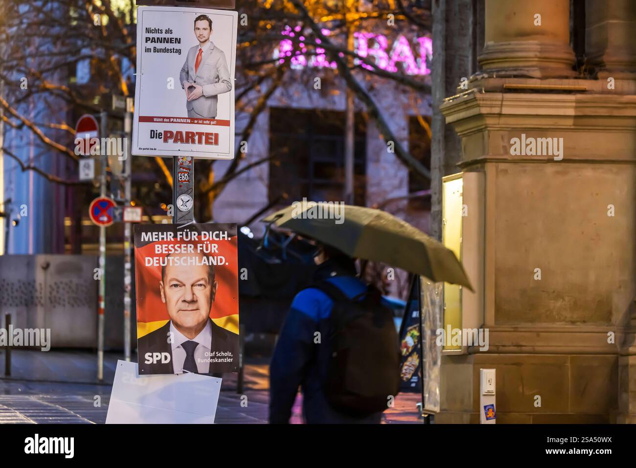 Wahlplakat zur Bundestagswahl 2025. BTW25. Plakat der Spaßpartei DIE ...