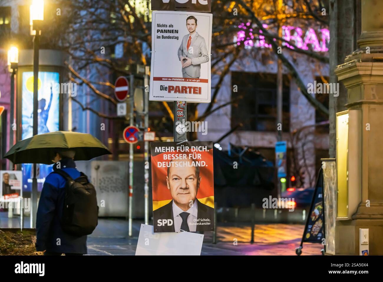 Wahlplakat zur Bundestagswahl 2025. BTW25. Plakat der Spaßpartei DIE ...