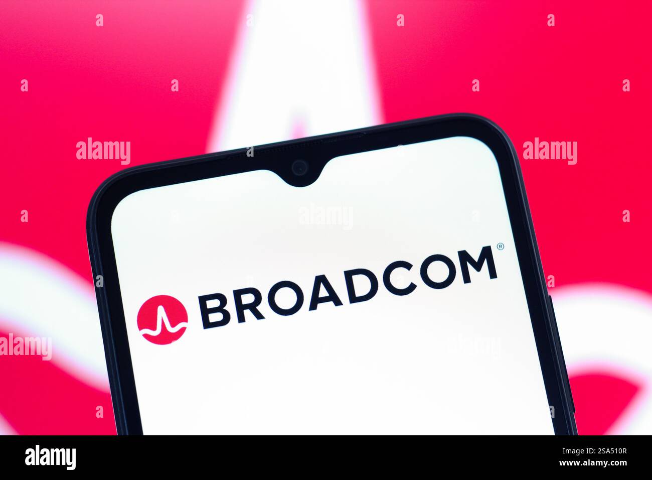 Canada. 28th Jan, 2025. In this photo illustration, the Broadcom logo ...