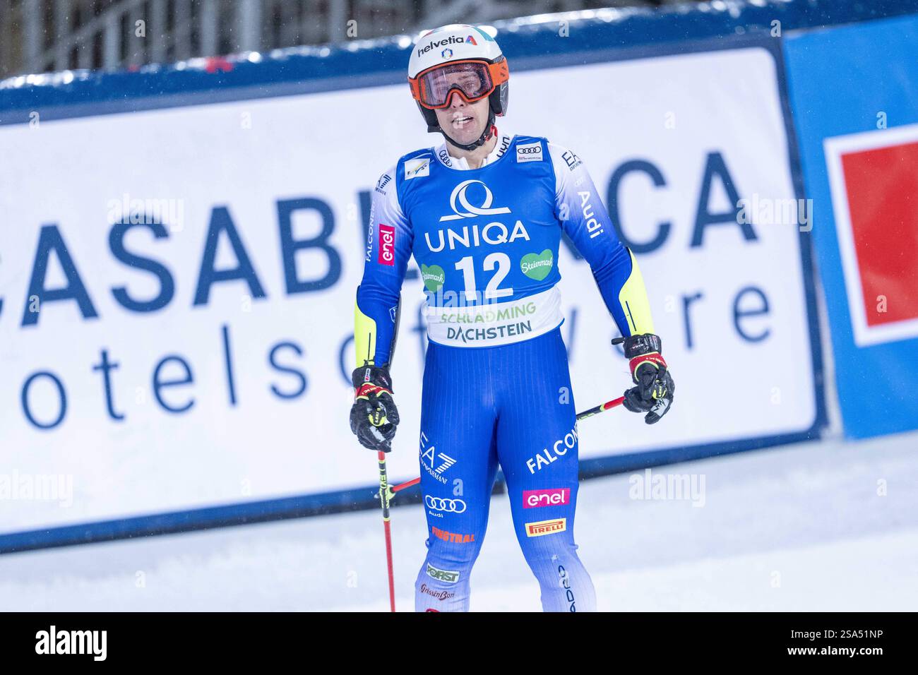 SCHLADMING, AUSTRIA - JANUARY 28: Luca De Aliprandini of Italy during ...