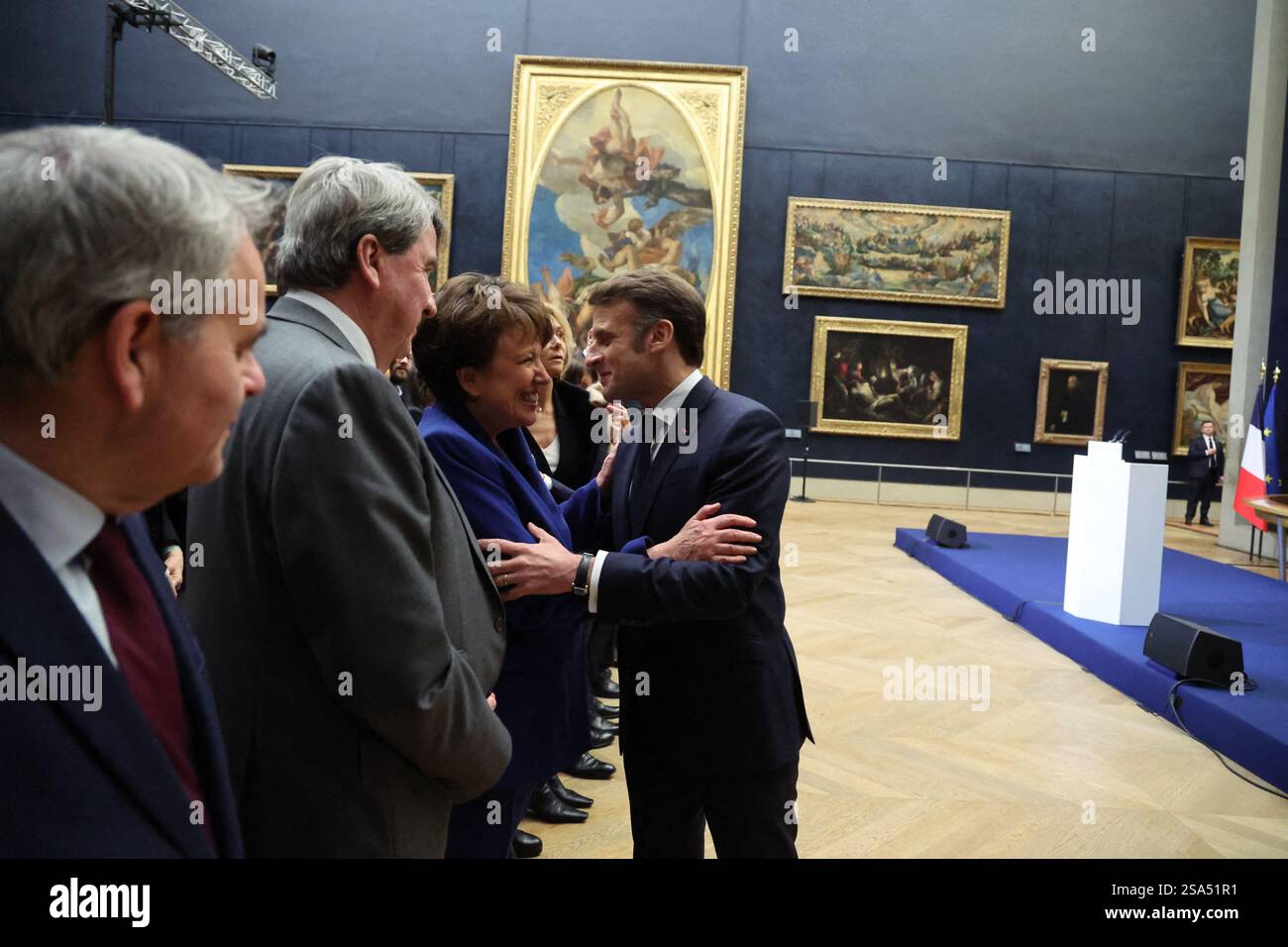 Paris, France. 28th Jan, 2025. Xavier Darcos, Roseline Bachelot and ...