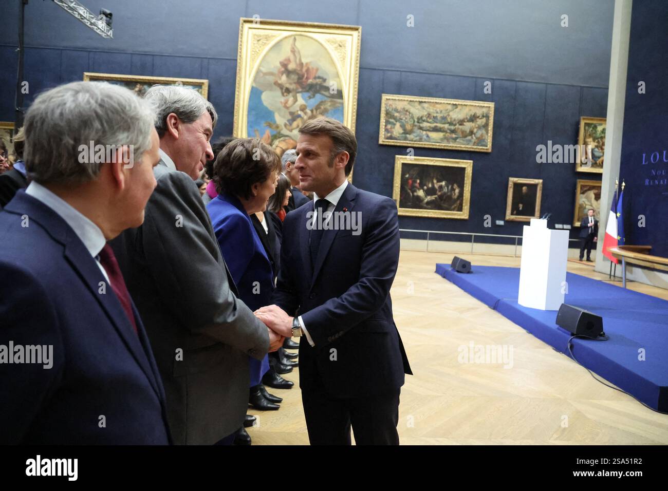 Paris, France. 28th Jan, 2025. Xavier Darcos, Roseline Bachelot and ...