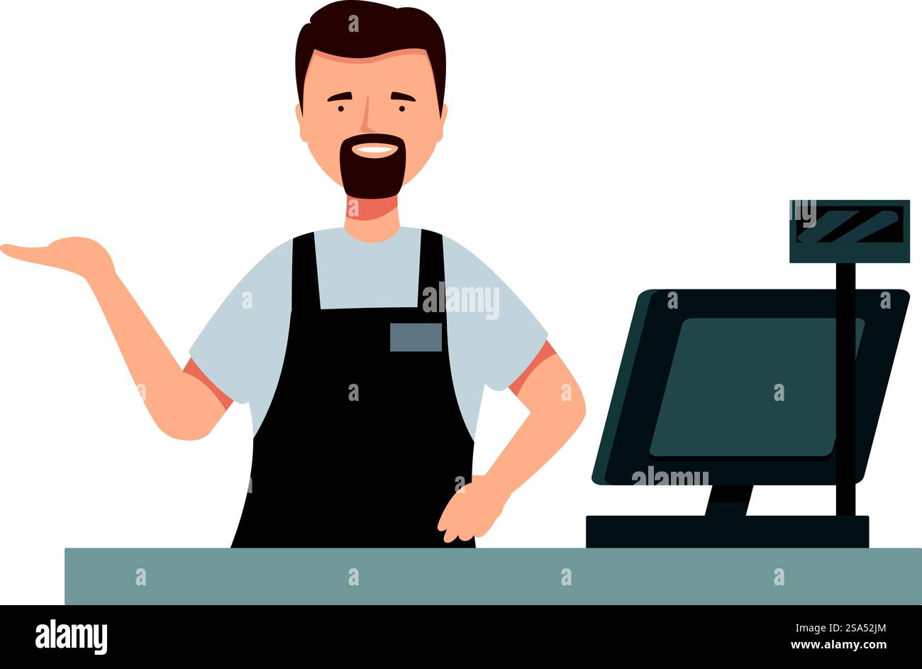 Standing in aisle in supermarket Stock Vector Images - Alamy