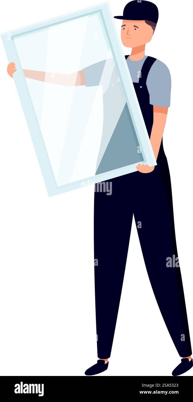 Person standing window full length Stock Vector Images - Alamy