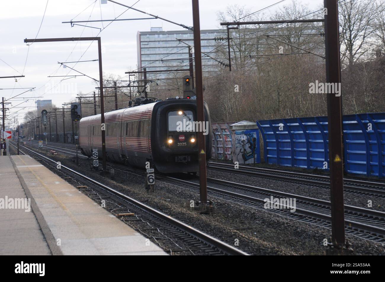 Copenhagen/ DenmarK/28 DECEMBER 2024/Danish local dsb public train ...