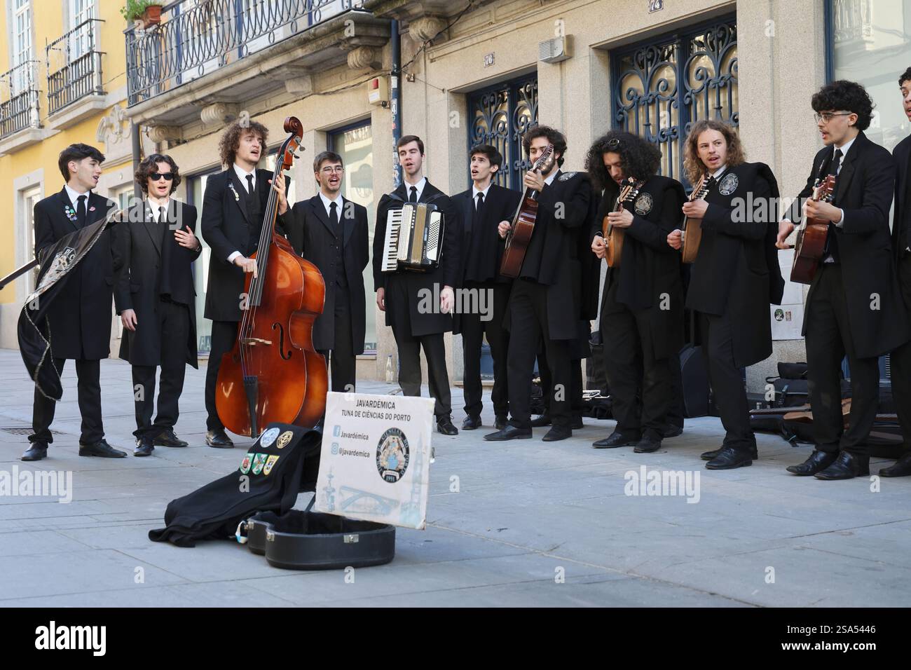 A group of Tuna, the university student music group members in academic ...