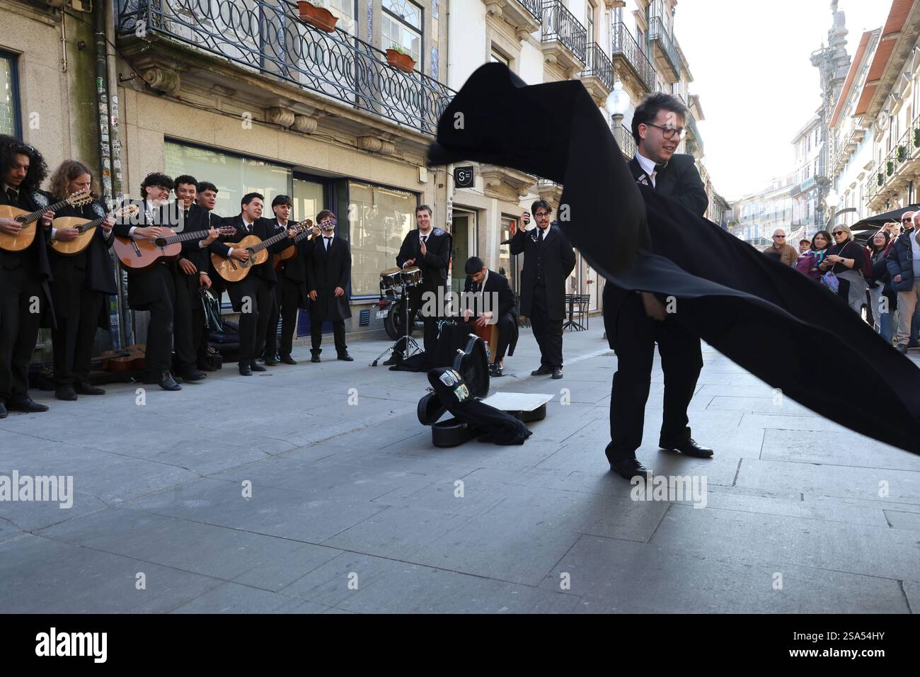 A group of Tuna, the university student music group members in academic ...