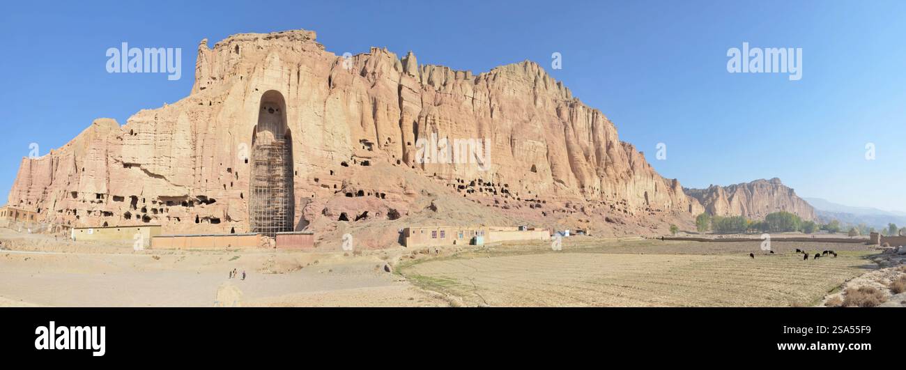 Ghowr Band River flowing through valley in the Hindu Kush Mountains in ...