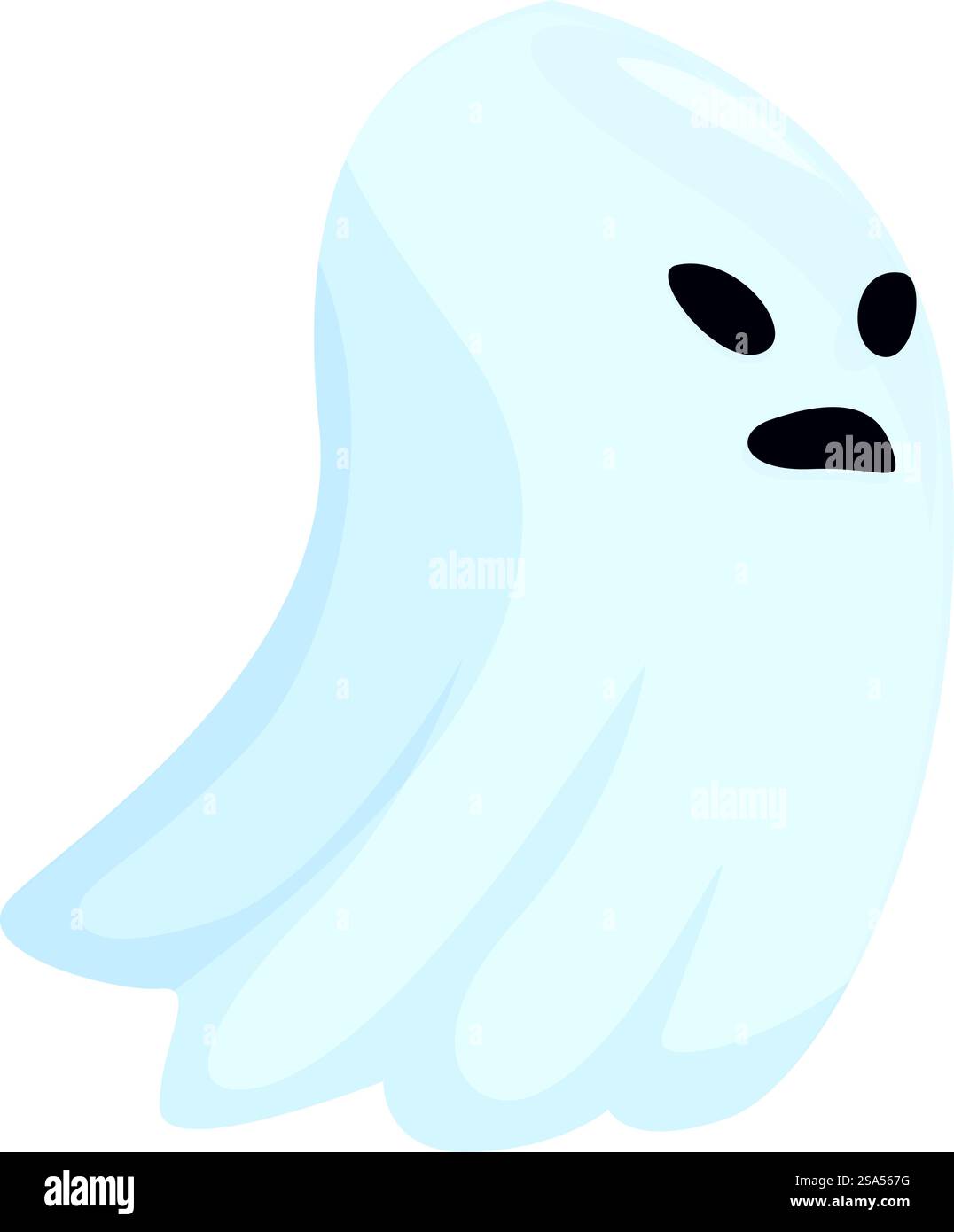 Angry ghost floating with an evil expression for halloween decoration ...