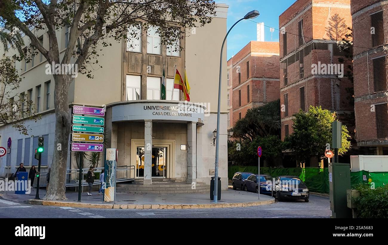 University of Cádiz building exterior, showcasing its historic and ...