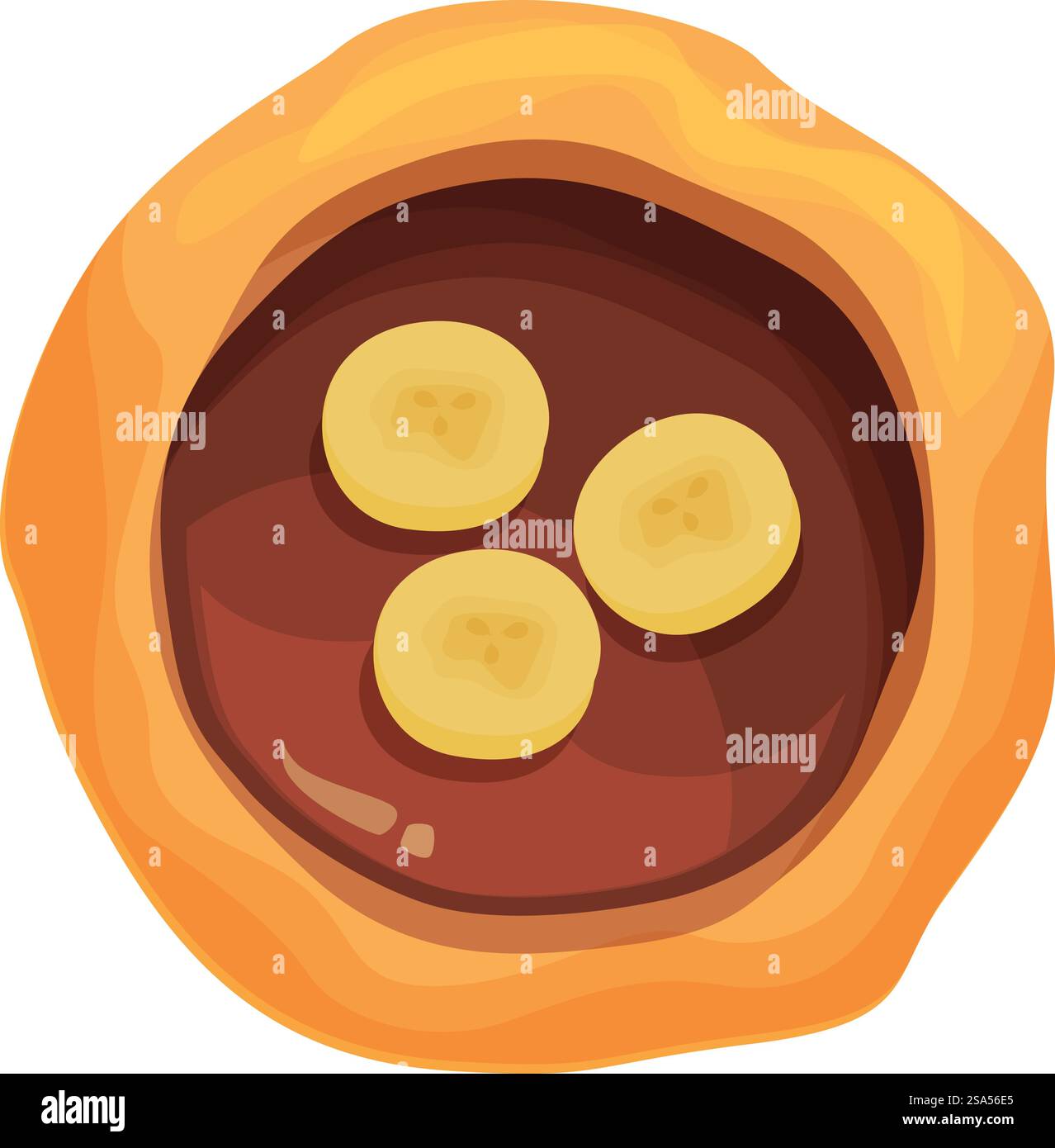 Butter on slices banana Stock Vector Images - Alamy