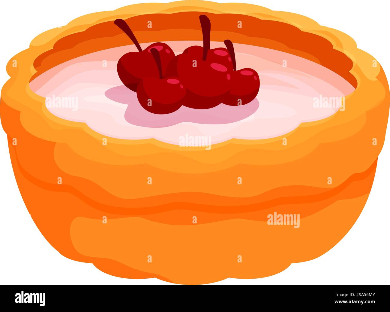Delicious cream filled pie Stock Vector Images - Alamy
