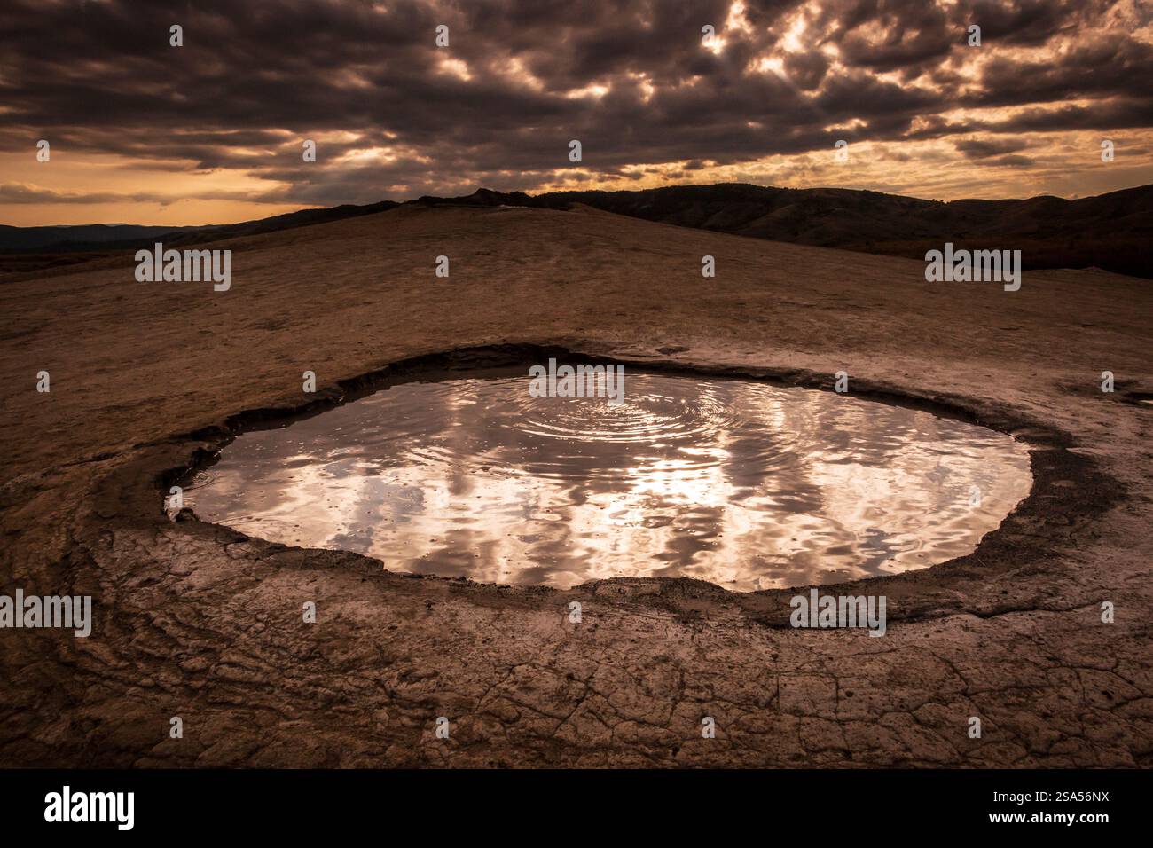 Romania, Buzau County, Berca. Vulcanii Noroiosi de la Paclele Mici ...