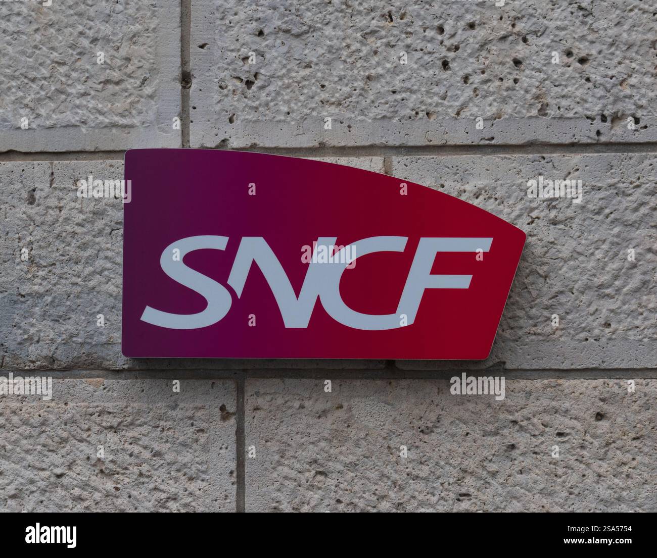 Paris, France - 01 25 2025 : the logo of the SNCF (French national ...