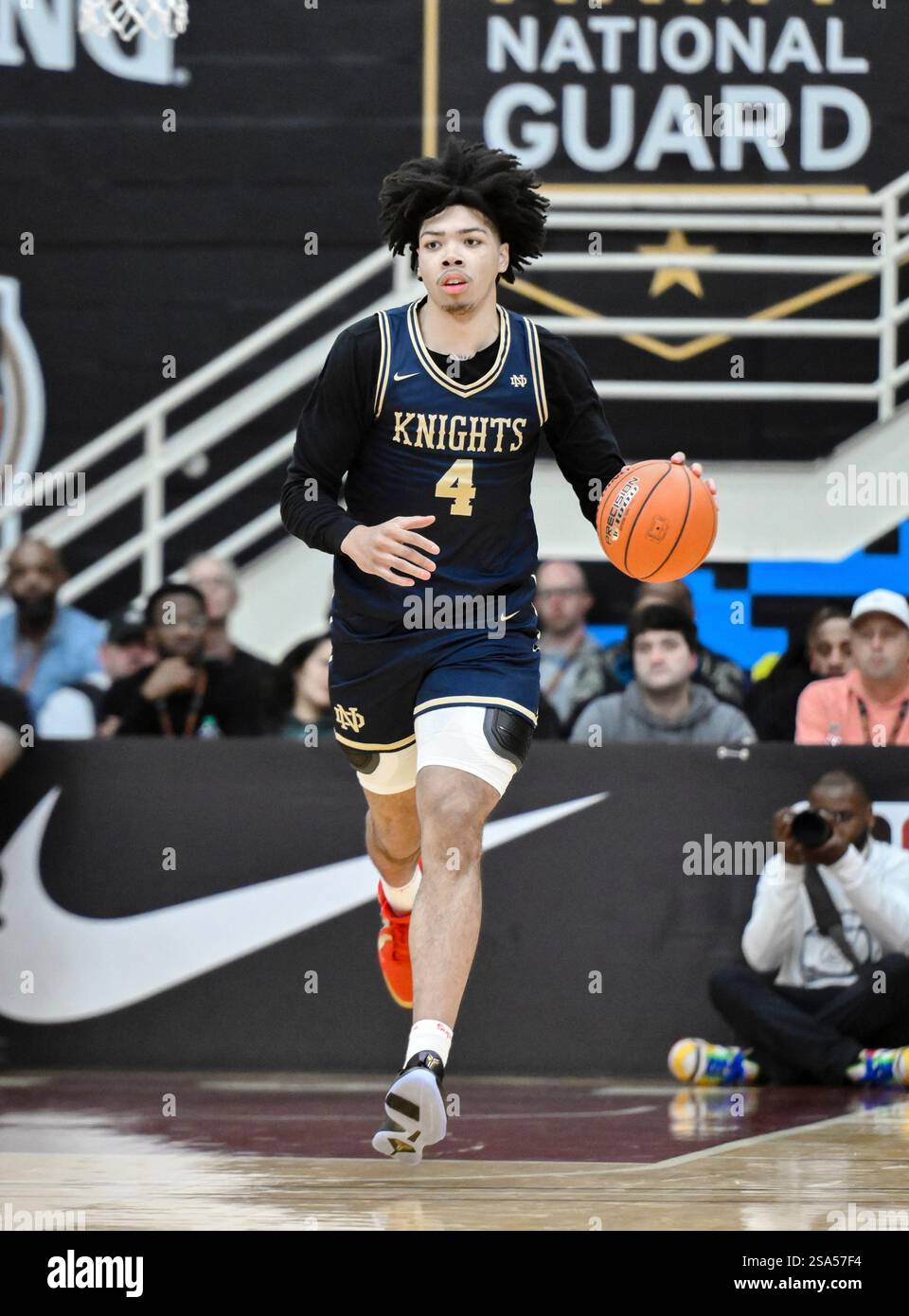 SPRINGFIELD, MA - JANUARY 18: Tyran Stokes of Notre Dame (4) during the ...