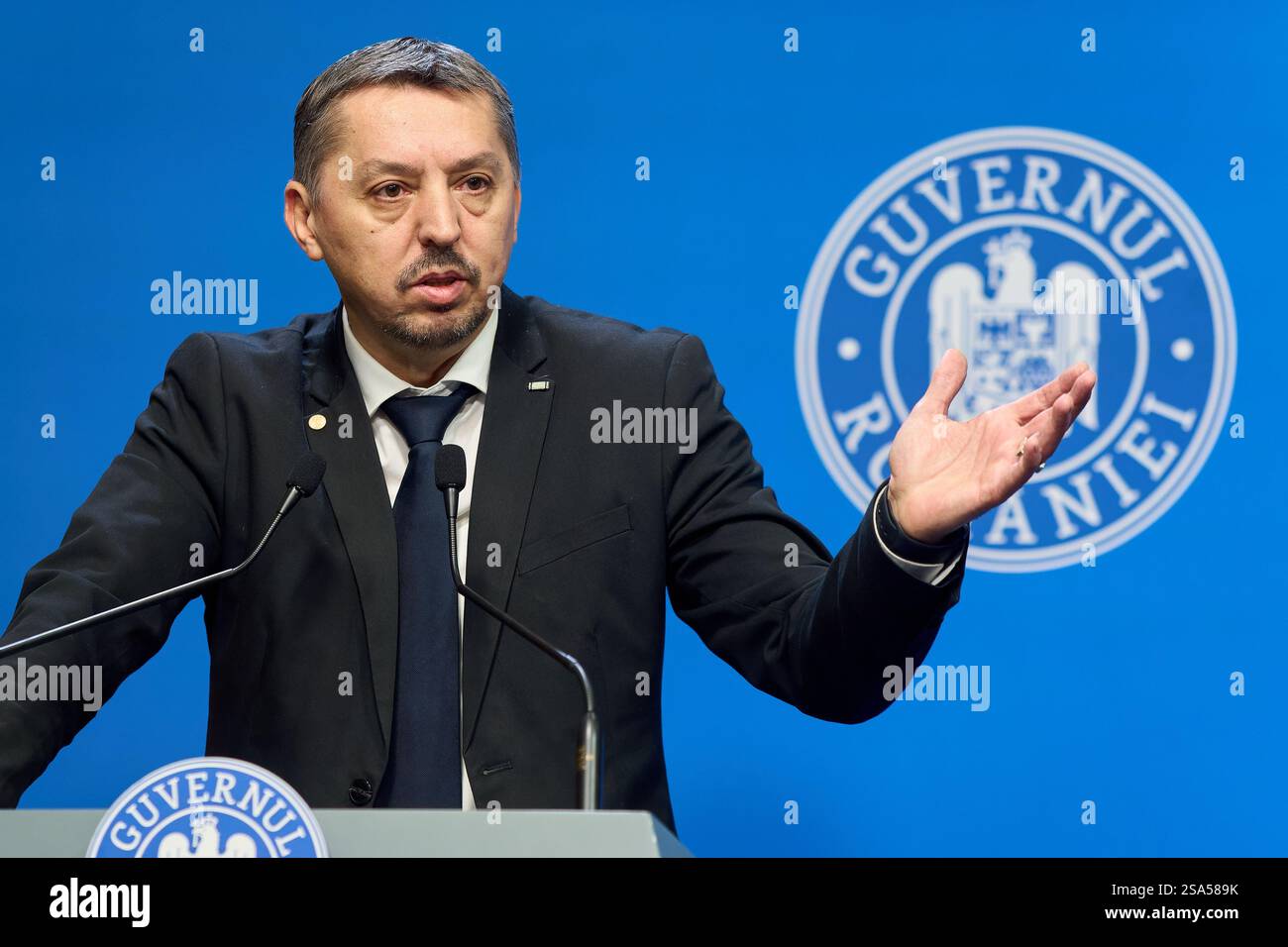 Bucharest, Romania. 28th Jan, 2025: Daniel David, the Romanian Minister ...