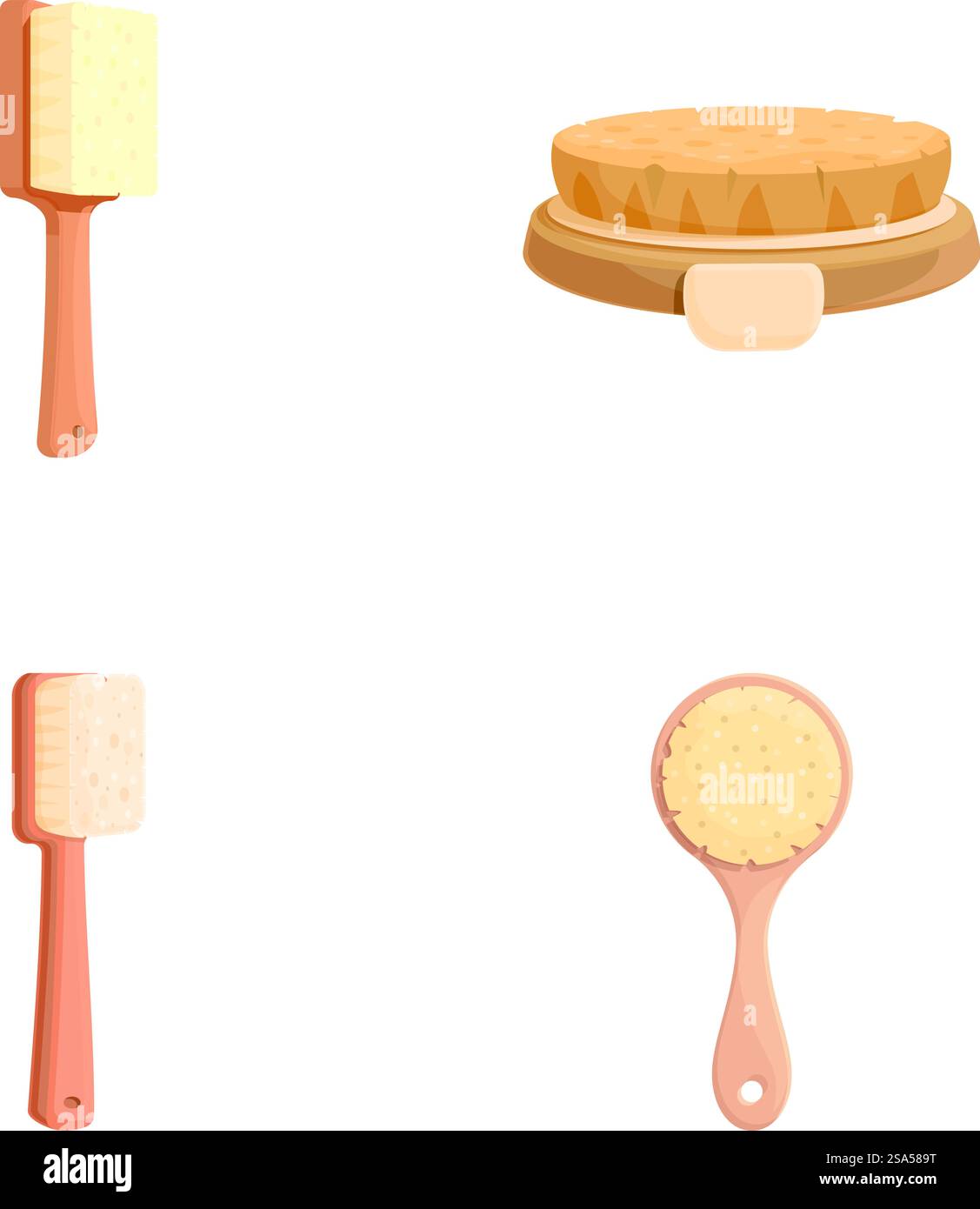 Collection of vector illustrations featuring various butter spreaders ...