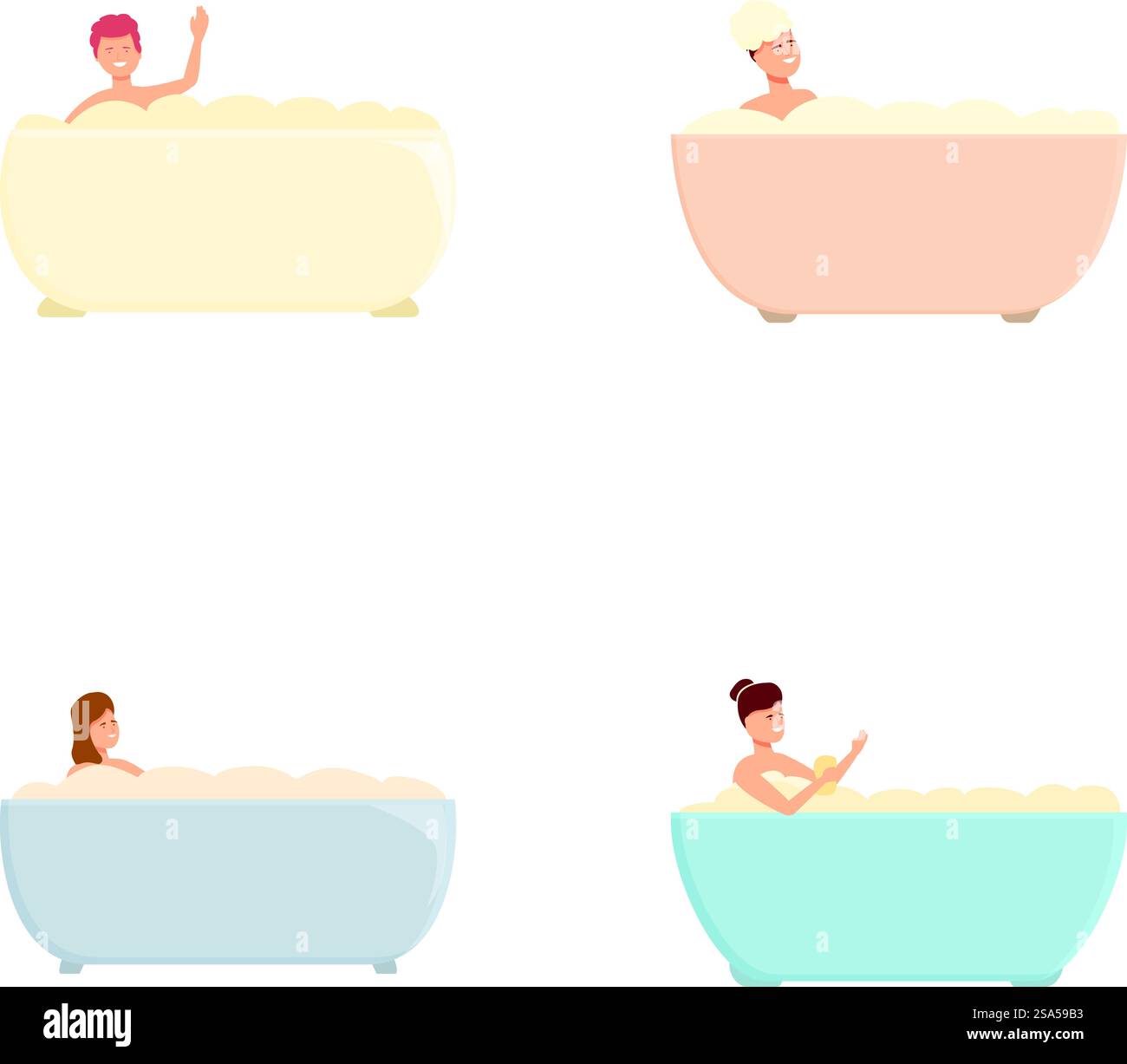 Bathtime cartoon Stock Vector Images - Alamy