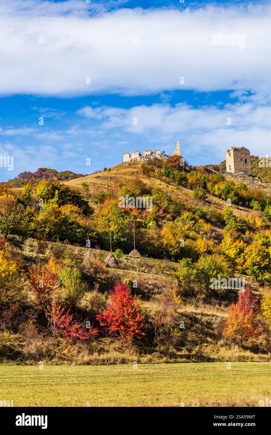 Romania, Transylvania. Coltesti Castle 11th century Ruins. Territorial ...