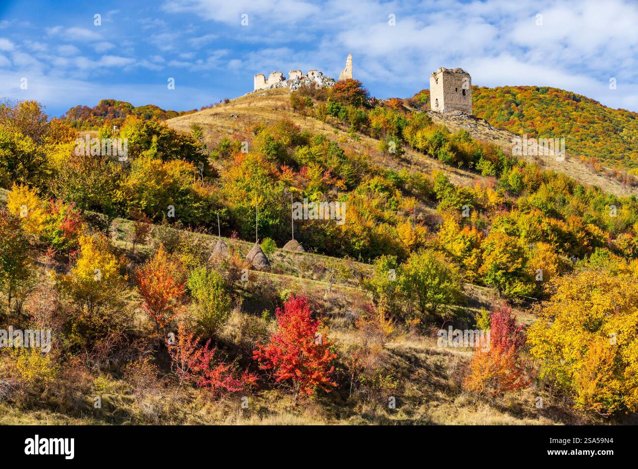 Romania, Transylvania. Coltesti Castle 11th century Ruins. Territorial ...