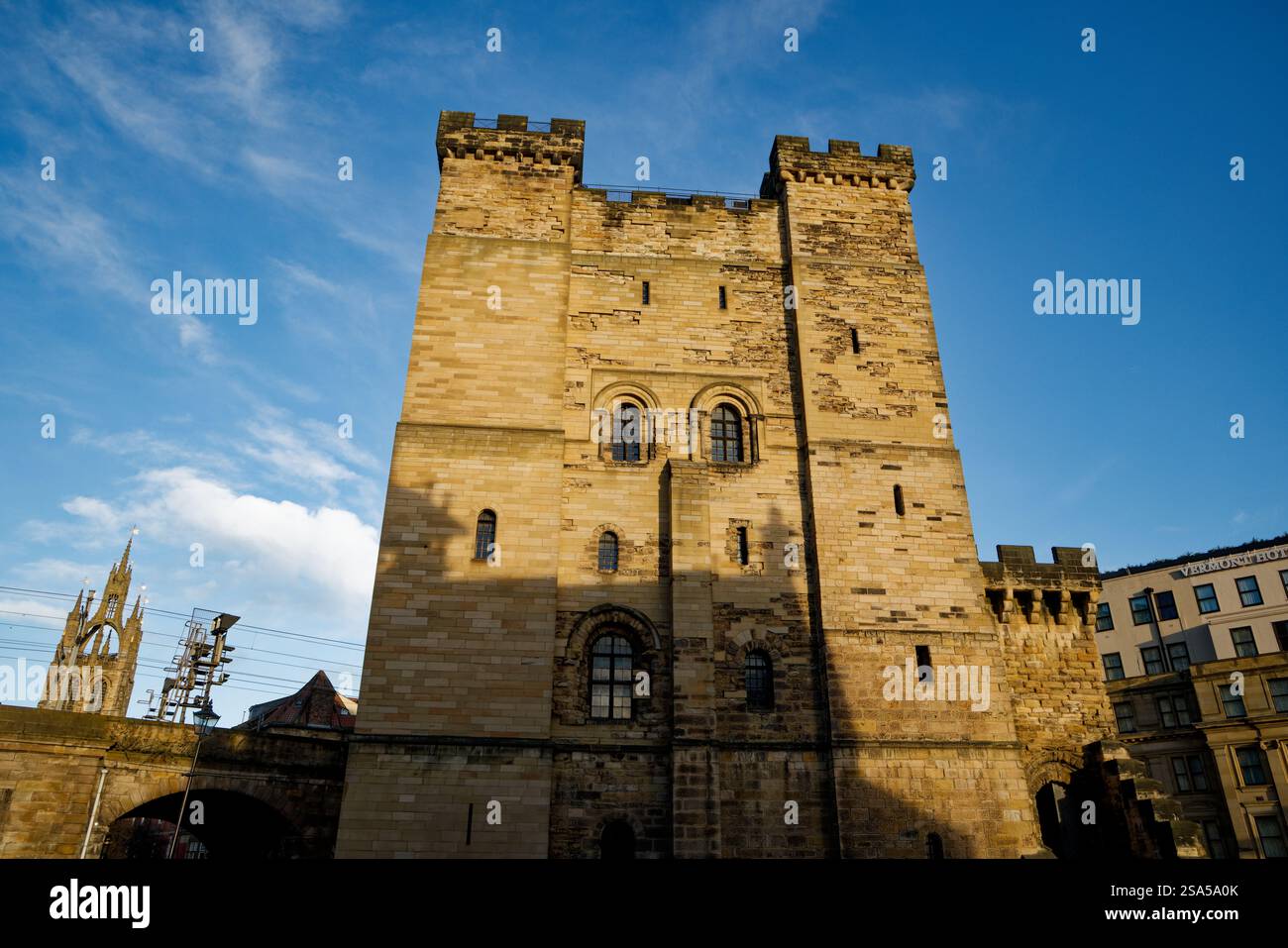 The impressive medieval keep tower of Newcastle Castle, Newcastle upon ...