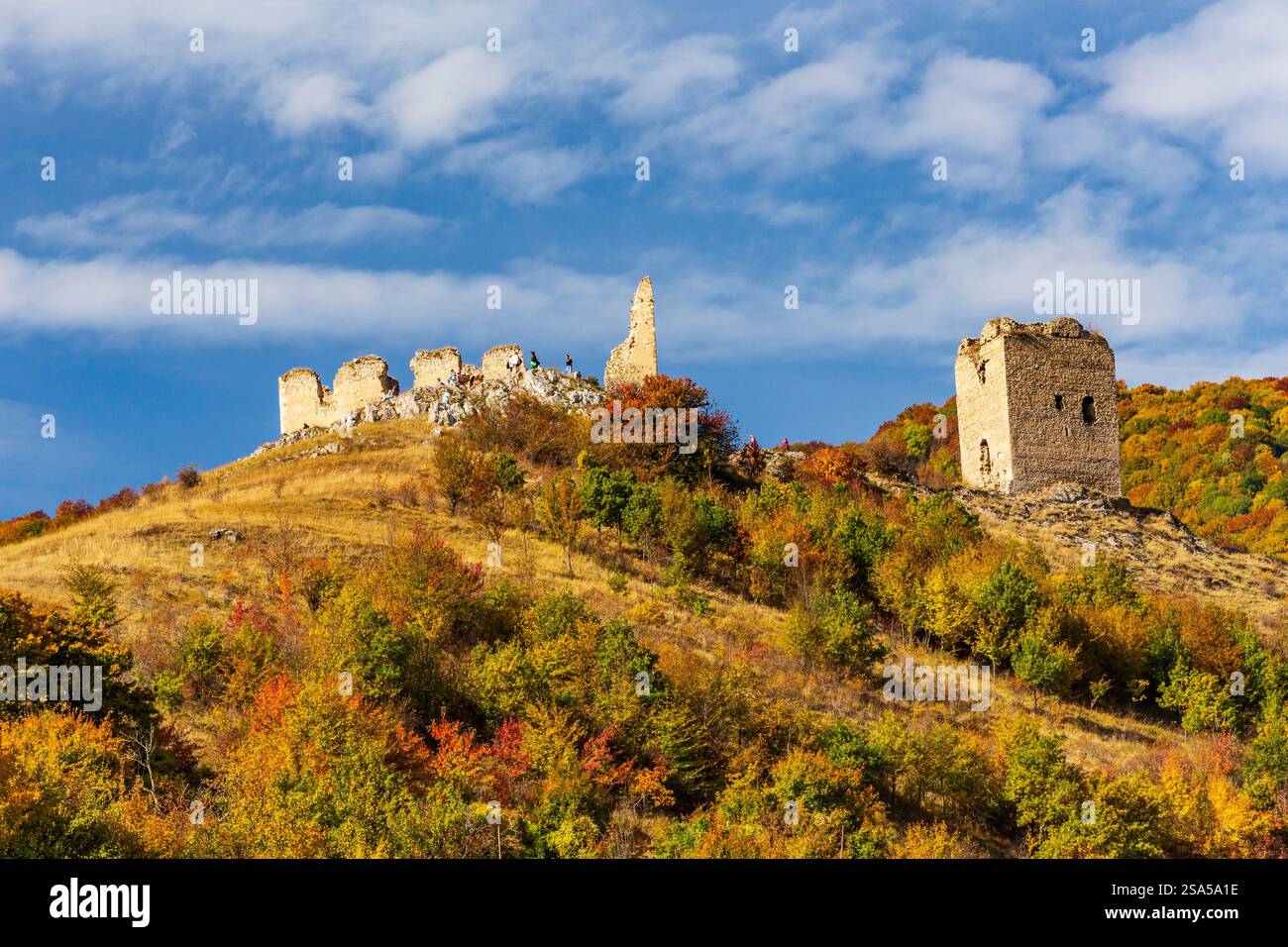 Romania, Transylvania. Coltesti Castle 11th century Ruins. Territorial ...