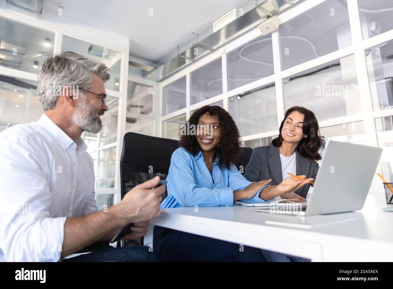 Group of business people working together as teamwork while sitting at ...