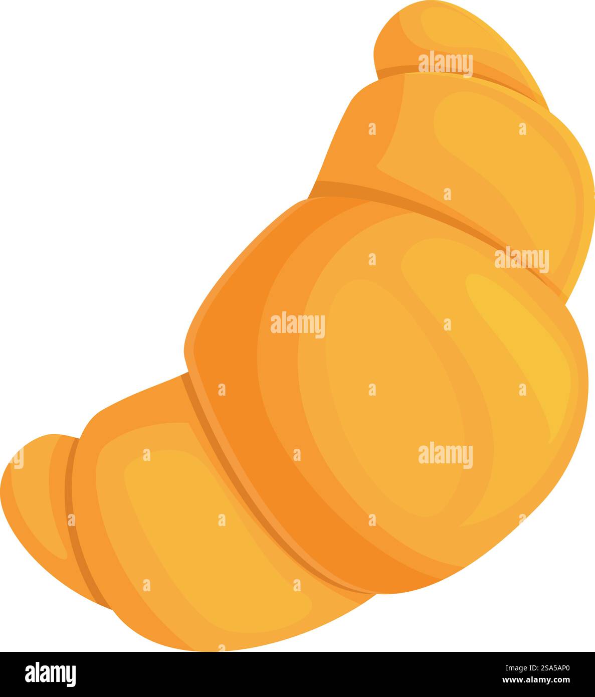 Golden brown croissant is laying on its side, tempting viewers with its ...