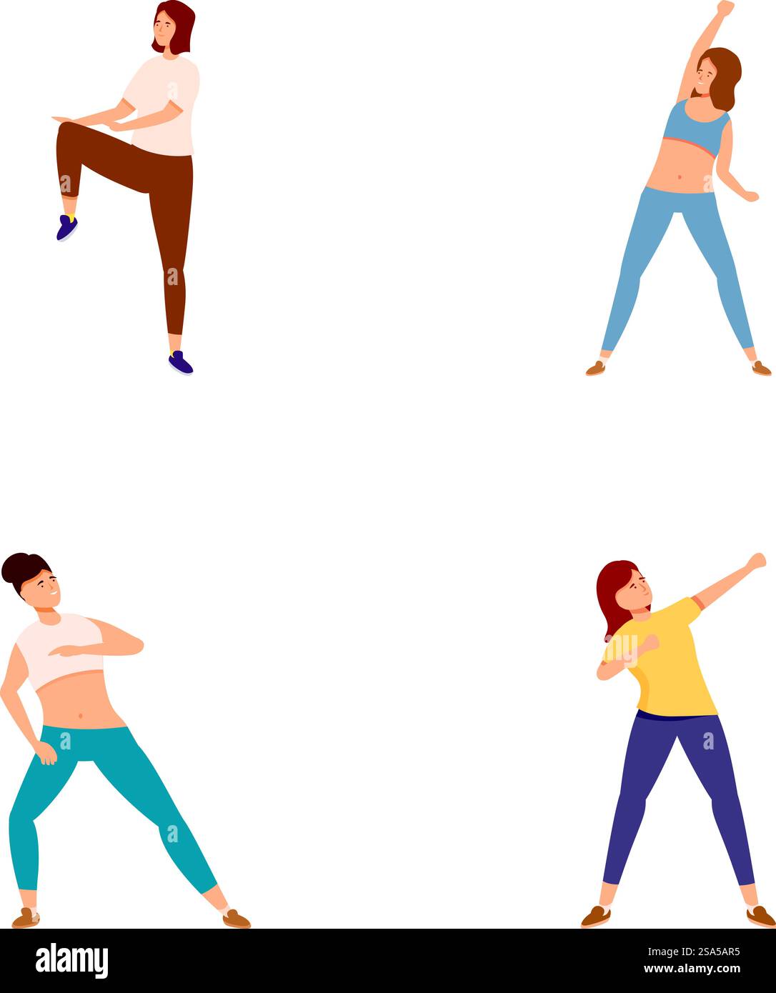 Set of four illustrations showing diverse individuals in different ...