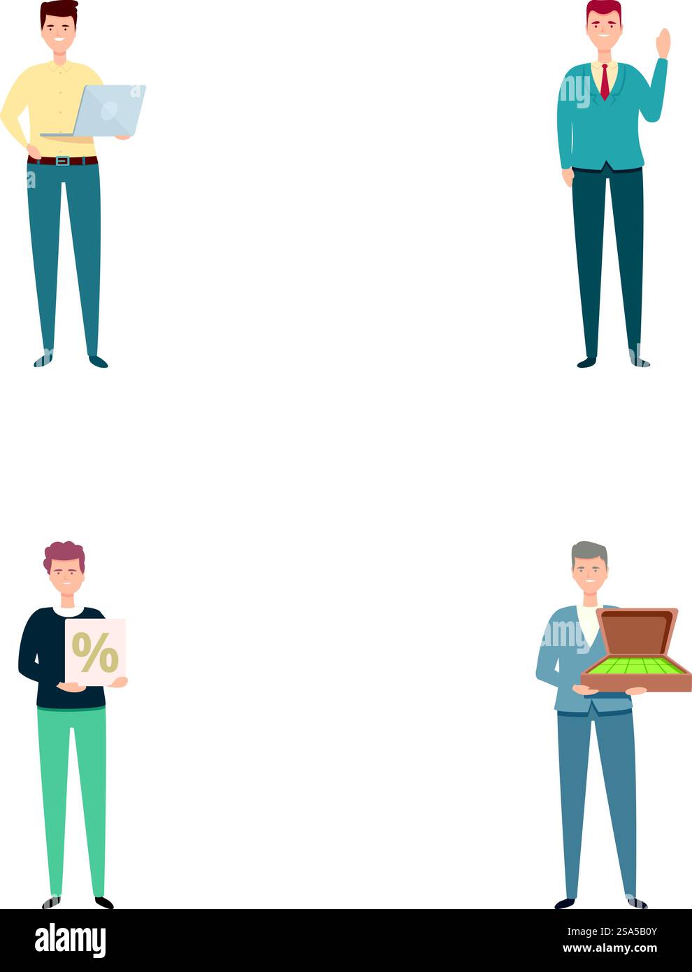 Creditor icons set cartoon vector. Successful male lender character ...