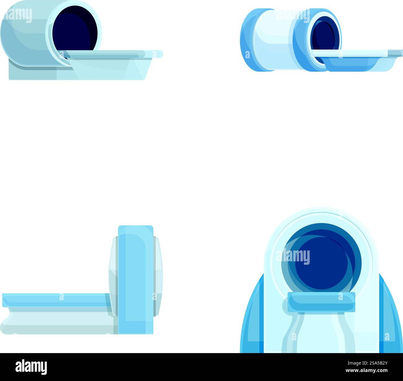 Mri diagnostic icons set cartoon vector. Hospital and medical equipment. Medical technology ...