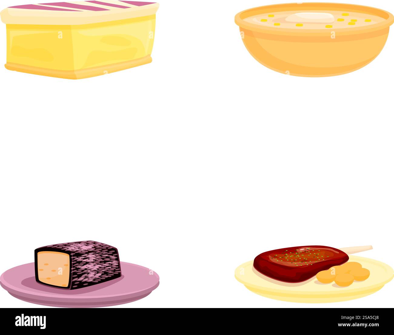 Australian meal icons set cartoon vector. Delicious australian dish ...
