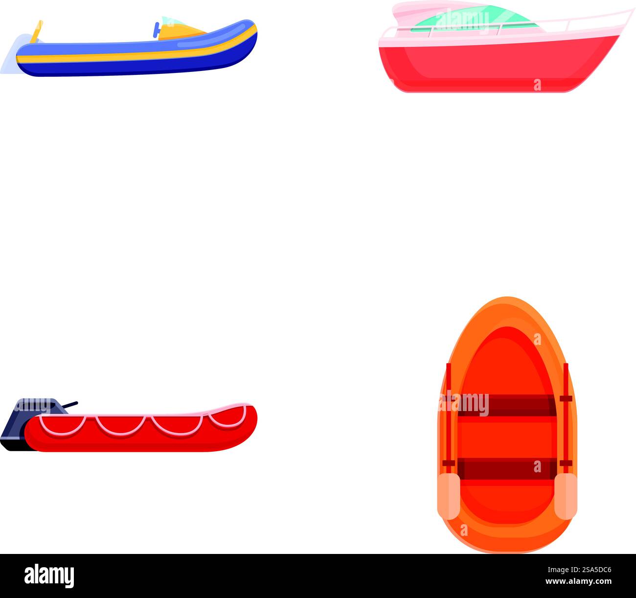 Various boat icons set cartoon vector. Colorful cartoon boat. Water ...