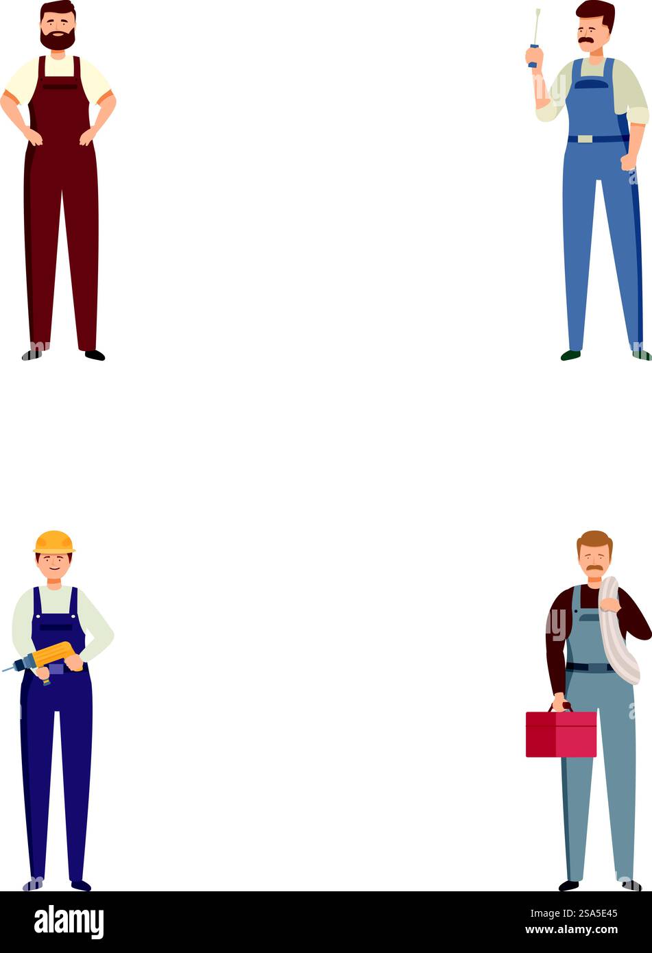 Collection of four male cartoon characters depicted in different ...