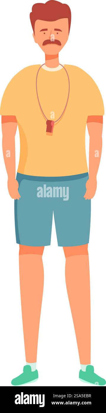 Male character wearing a whistle is standing with his hands in his ...