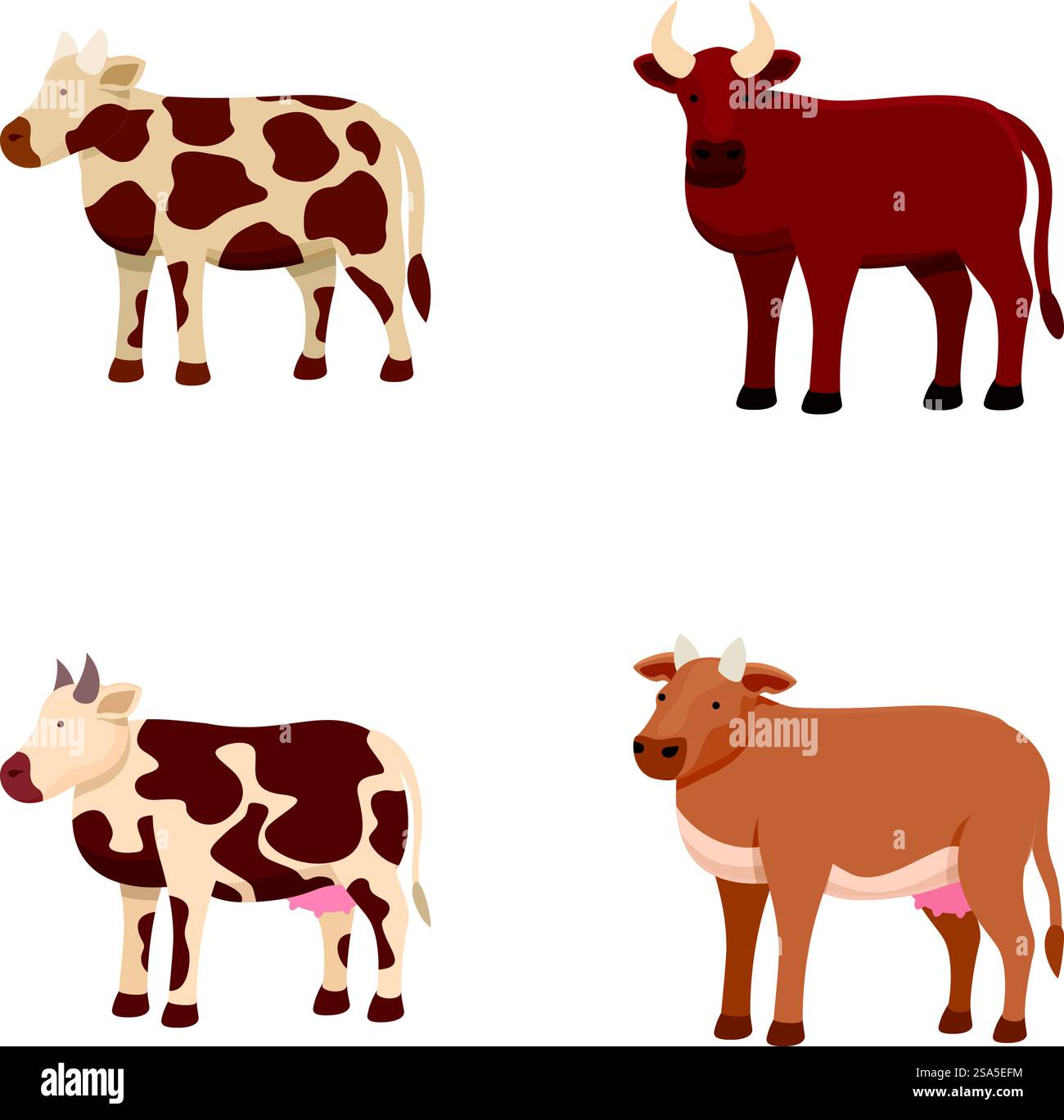 Cows standing on farm Cut Out Stock Images & Pictures - Alamy