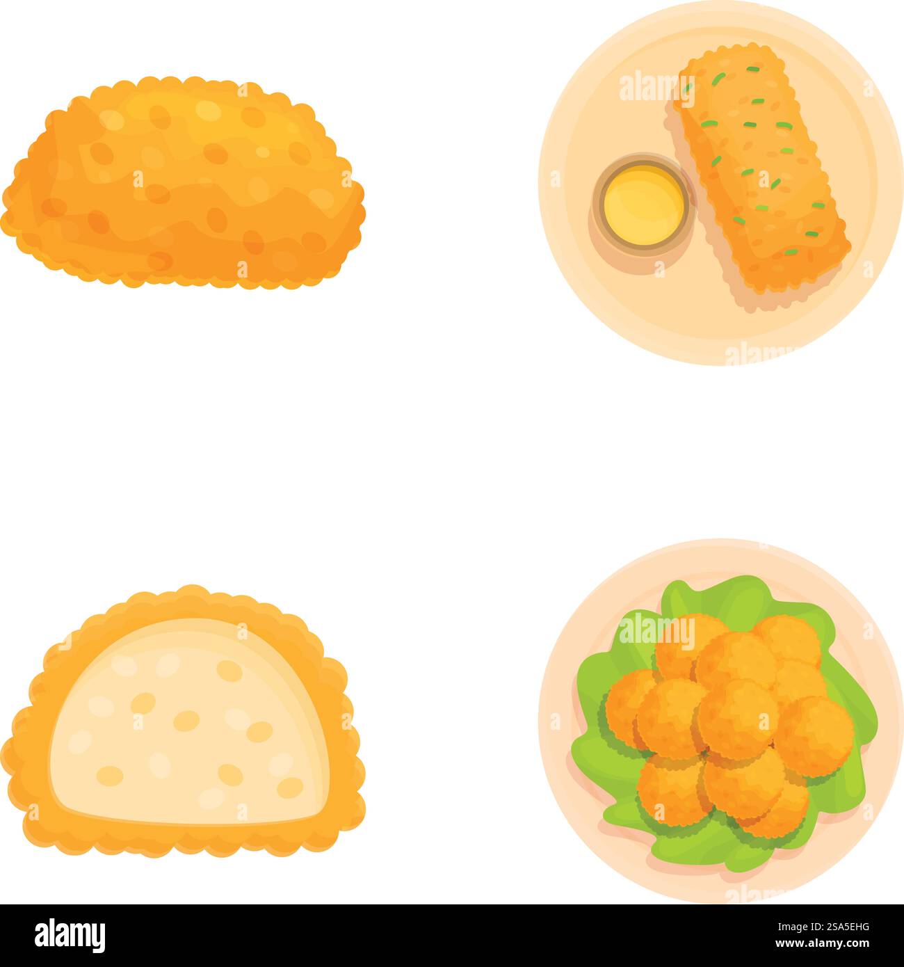 Set different delicious appetizers Stock Vector Images - Alamy