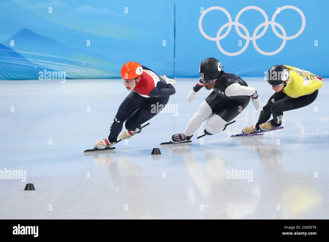 FEB 11, 2022 - Beijing, China: Suzanne Schulting of Netherlands leads ...