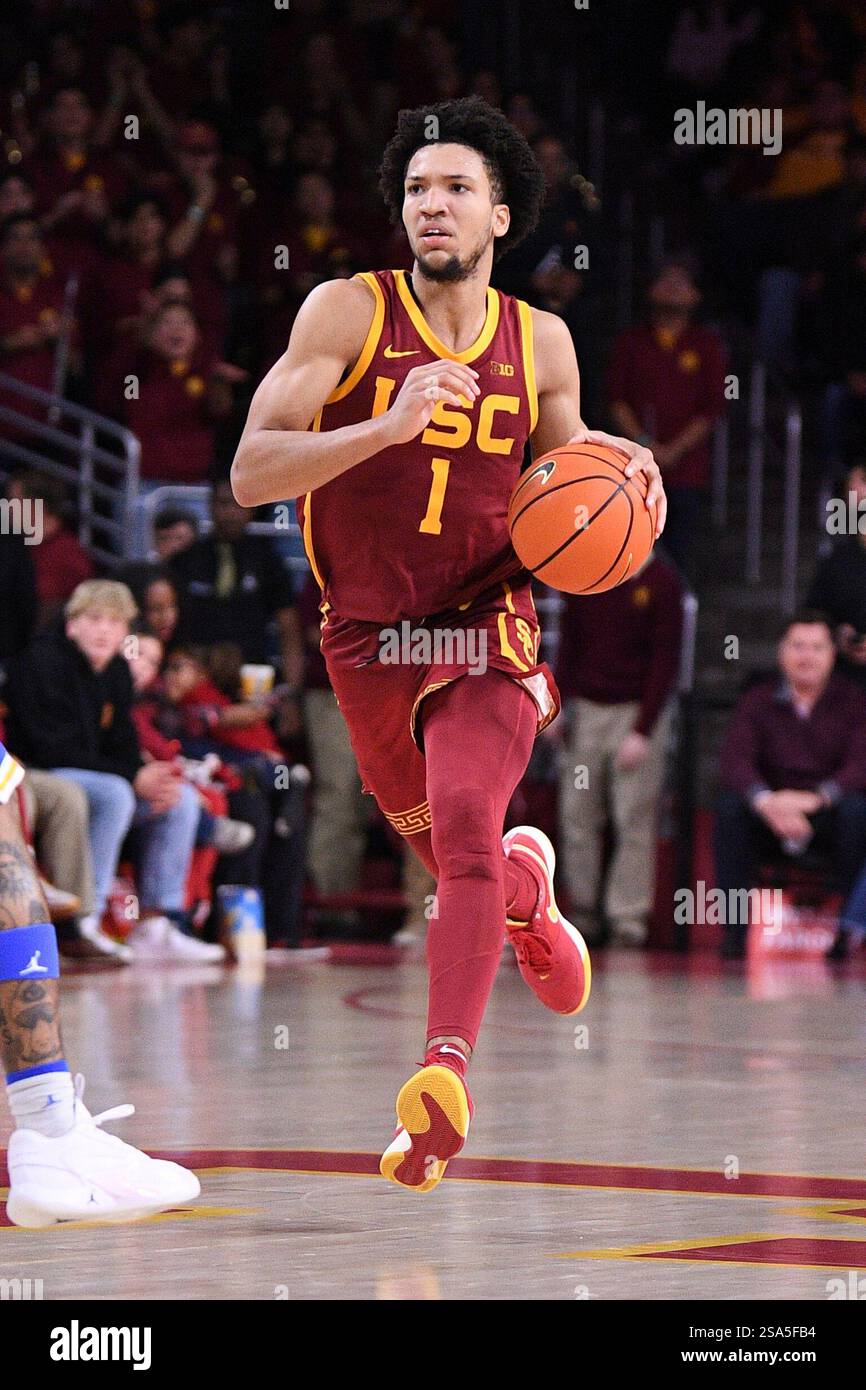 LOS ANGELES, CA - JANUARY 27: USC Trojans guard Desmond Claude (1 ...