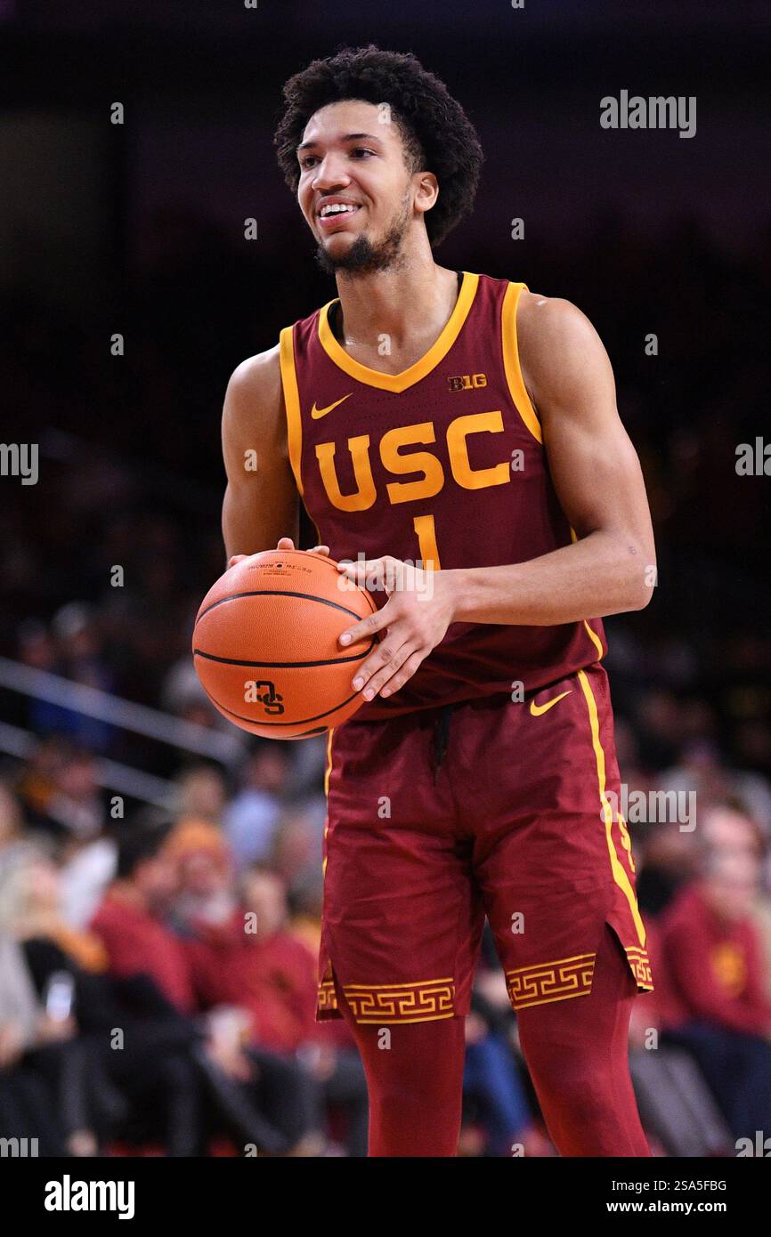 LOS ANGELES, CA - JANUARY 27: USC Trojans guard Desmond Claude (1 ...