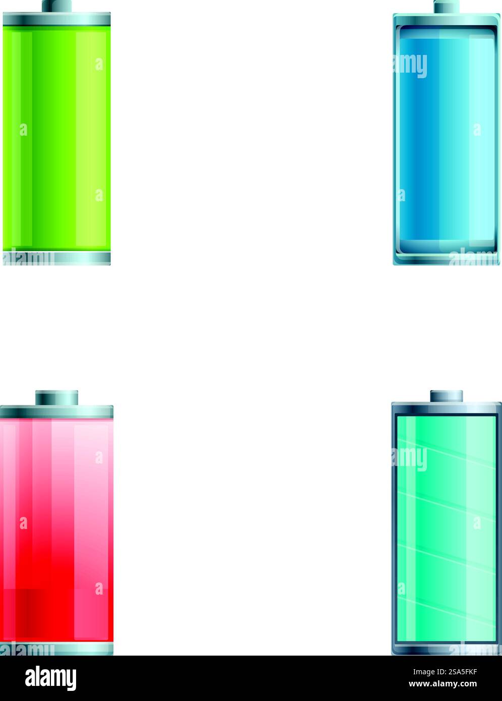 Various battery icons set cartoon vector. Battery with different level ...