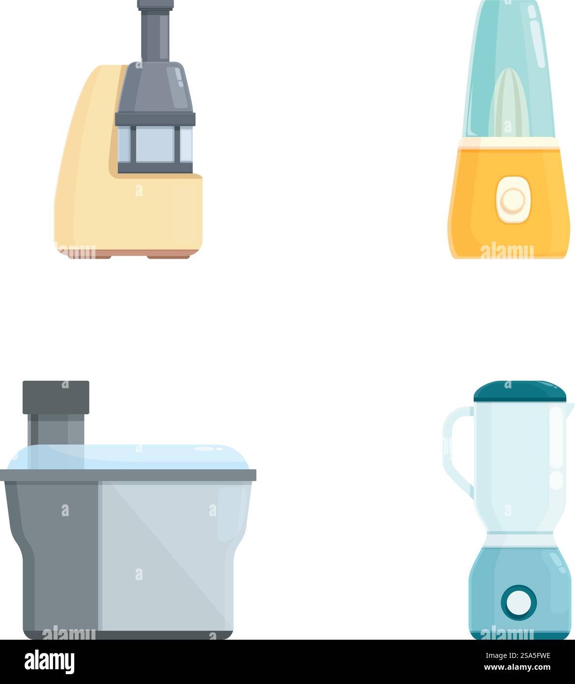 Collection of colorful vector icons representing various kitchen ...