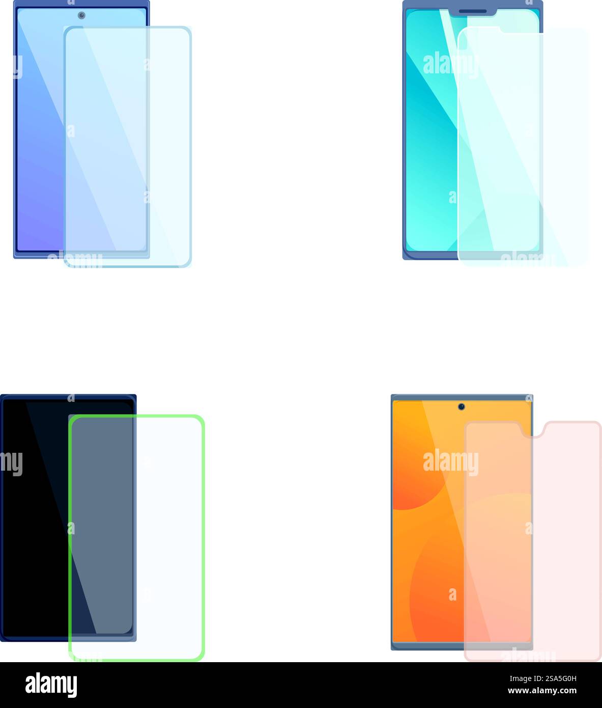Mobile phone protectors Stock Vector Images - Alamy